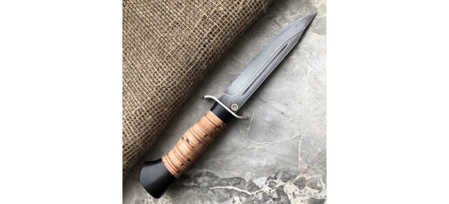 Baranov Bulat Knife T002-NR40 Stacked Birch.