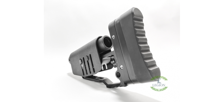 Adjustable Rifle Buttstock by "KRYK". Armor Black.