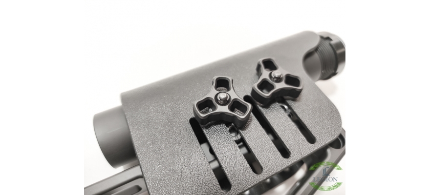 Adjustable Rifle Buttstock by "KRYK". Armor Black.