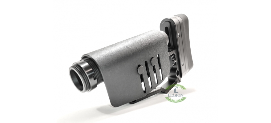 Adjustable Rifle Buttstock by "KRYK". Armor Black.