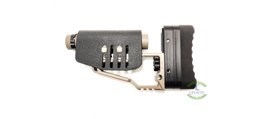 Adjustable Rifle Buttstock by "KRYK". Coyote Tan.