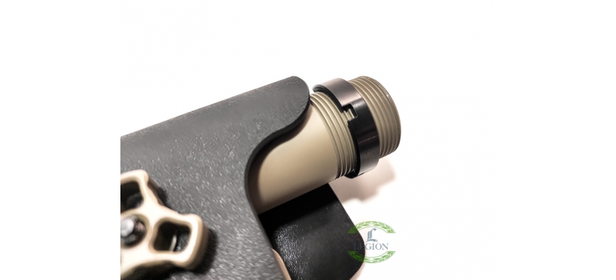 Adjustable Rifle Buttstock by "KRYK". Coyote Tan.