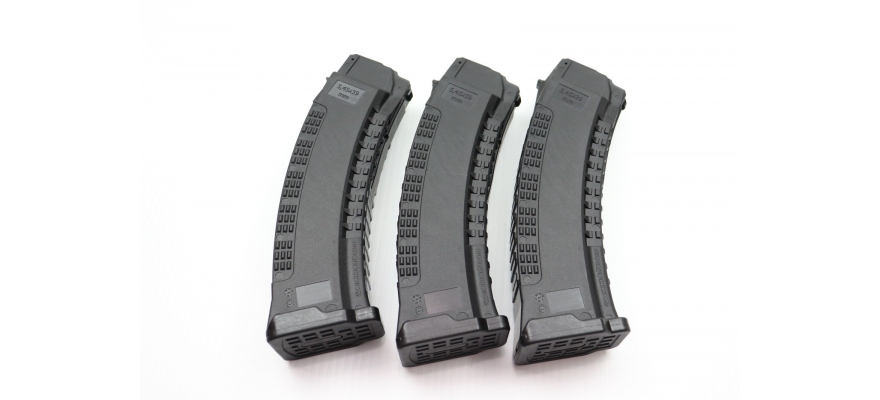 25 PACK of AK 60rd 5.45x39mm magazines. Black by PUFGUN